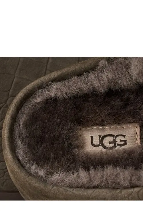 UGG Elea Croc Embossed Suede Slipper