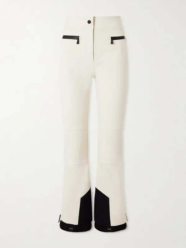 Moncler Paneled Bootcut Ski Pants - Cream