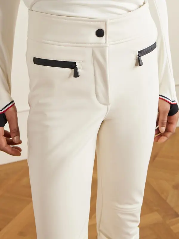 Moncler Paneled Bootcut Ski Pants - Cream