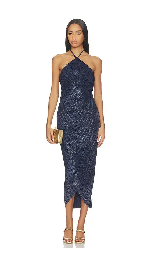 Cult Gaia Patrizia Halterneck Pleated Dress