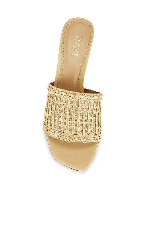 Raye Selene Raffia Block Heel Sandals