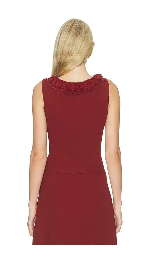 Astr The Label Sleeveless Top With Lace Trim
