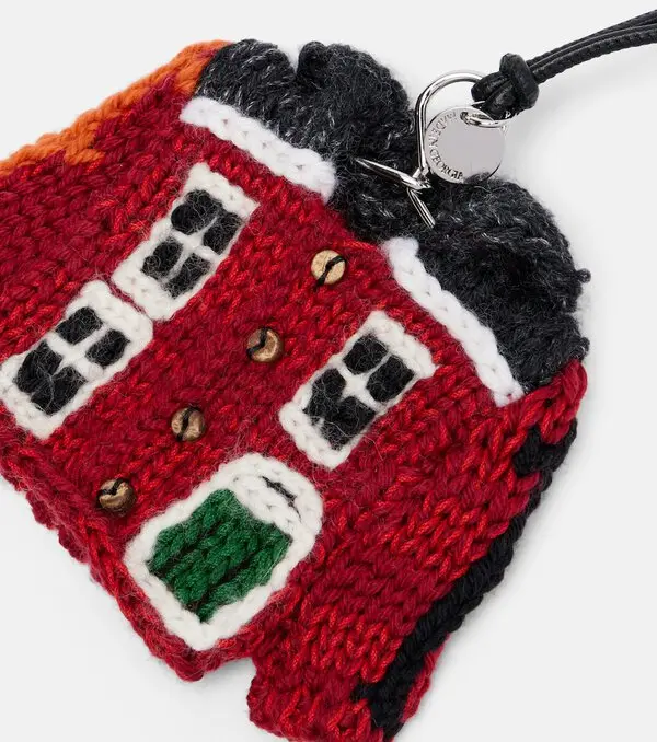 JW Anderson Cardigan Bag Charm - Red