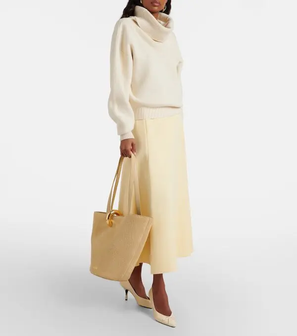 Jacquemus Le Bambola Croc-effect Suede Tote