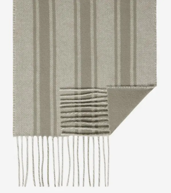 Jacquemus Logo Fringed Virgin Wool Scarf - Grey