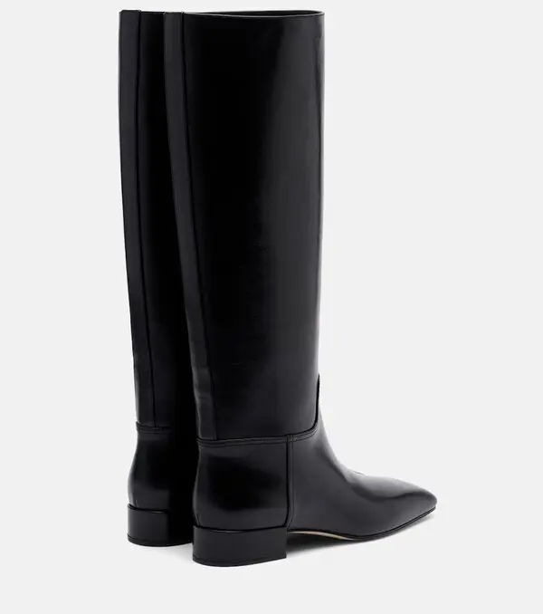 CHRISTEN Classic Square Leather Knee-high Boots