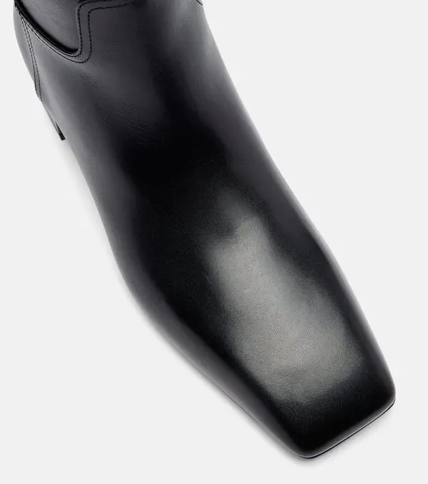 CHRISTEN Classic Square Leather Knee-high Boots