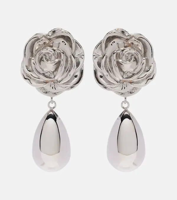 Magda Butrym Floral Drop Earrings - Silver