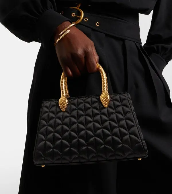 BVLGARI Serpentine Duette Top-handle Bag - Black