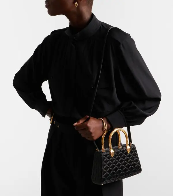 BVLGARI Serpentine Duette Top-handle Bag - Black