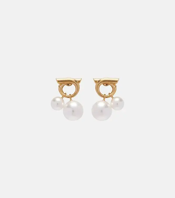 FERRAGAMO Embellished Earrings - Gold