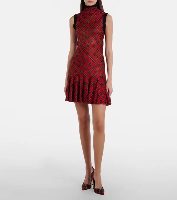 Alexander McQueen Skull Tartan Pumps - Red