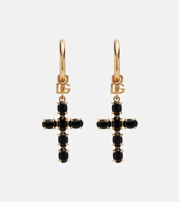 Dolce & Gabbana Crystal-embellished Drop Earrings - Gold