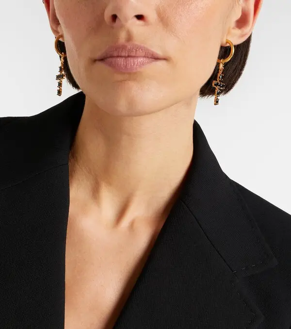 Dolce & Gabbana Crystal-embellished Drop Earrings - Gold