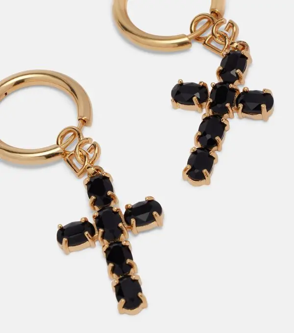 Dolce & Gabbana Crystal-embellished Drop Earrings - Gold