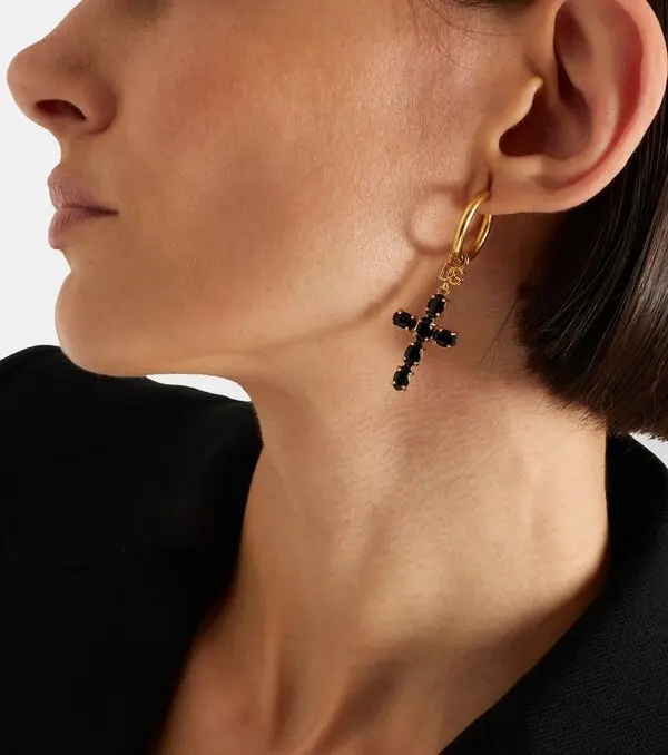 Dolce & Gabbana Crystal-embellished Drop Earrings - Gold