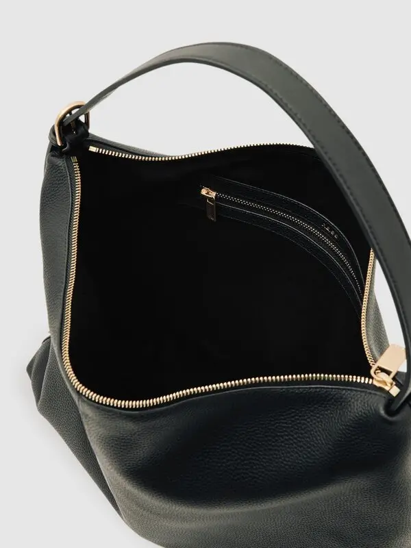 REISS Grained Leather Vigo Tote Bag
