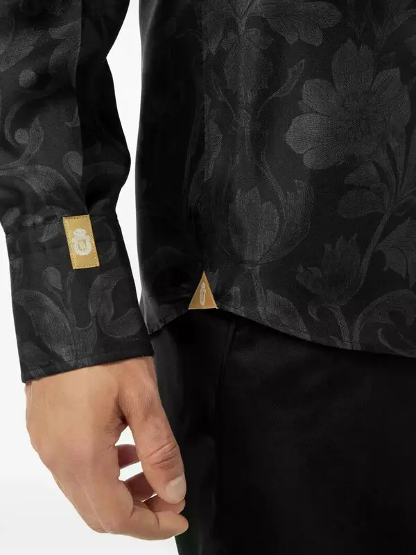 BILLIONAIRE Baroque-print Shirt - Black