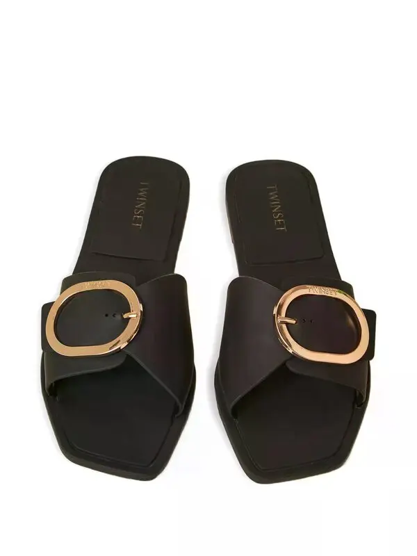 TWINSET Logo Buckle Sandals
