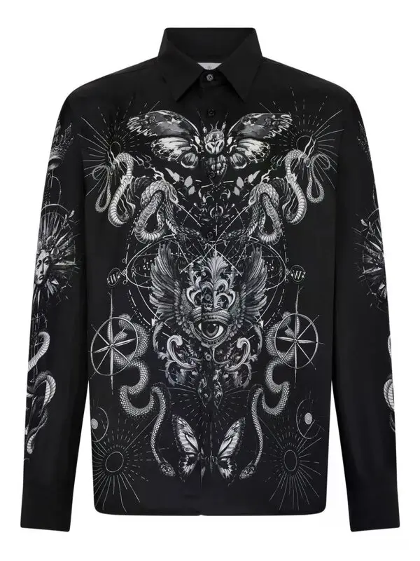 Philipp Plein Printed Silk Shirt
