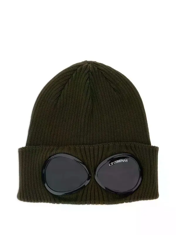 C.P. COMPANY Lenses Knitted Beanie - Green