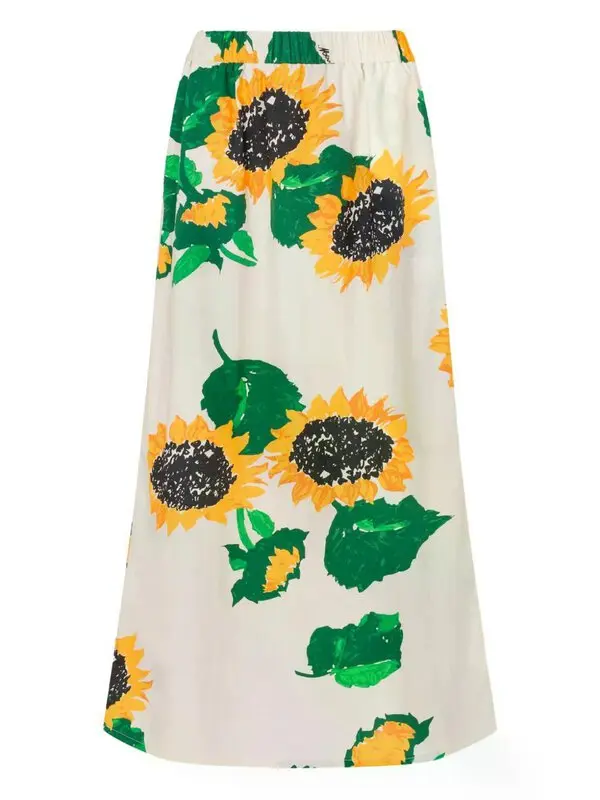 Moschino Floral-print Maxi Skirt - White