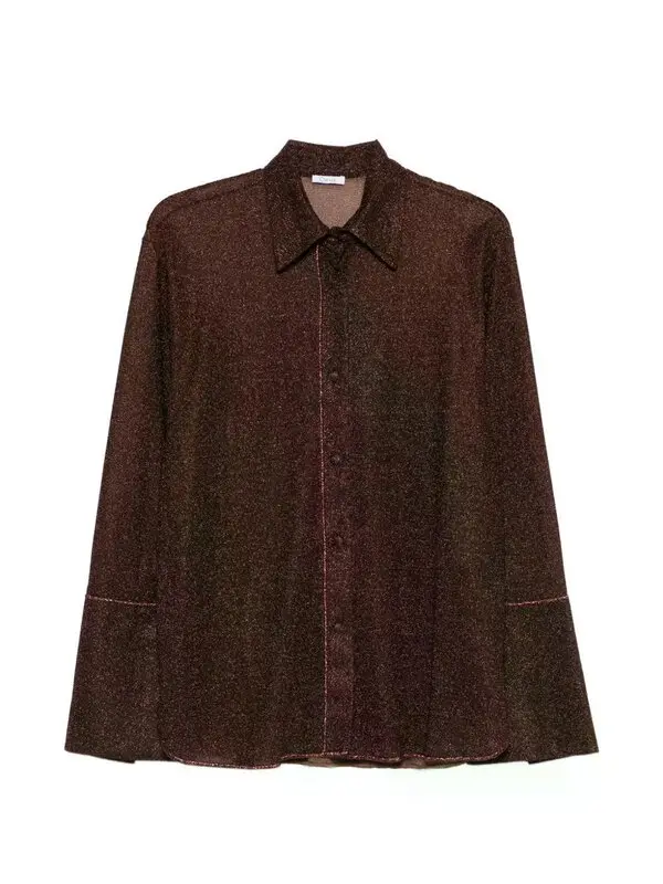 Oseree Lumière Button Trim Shirt
