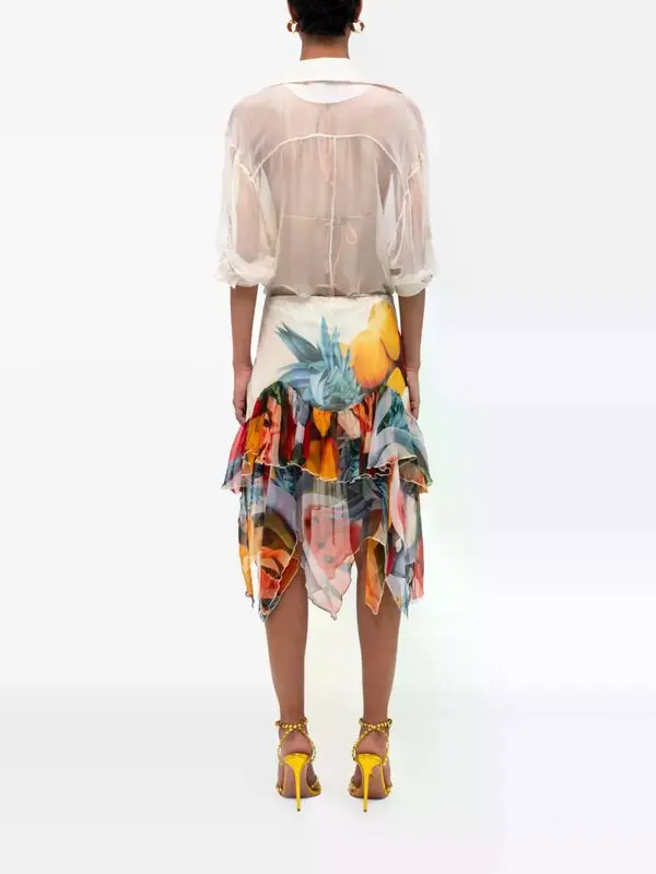 DONDE ESTEBAN Printed Chiffon Shirt