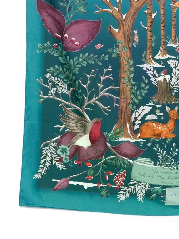 ASPINAL OF LONDON Woodland Print Scarf
