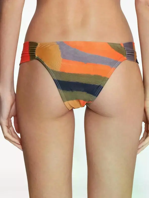 LYGIA & NANNY Abstract Pattern Gathered Bikini Bottom