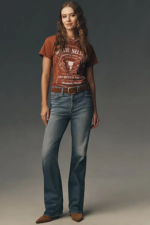 PISTOLA Evie High-rise Bootleg Jeans In Medium Wash - Illusion