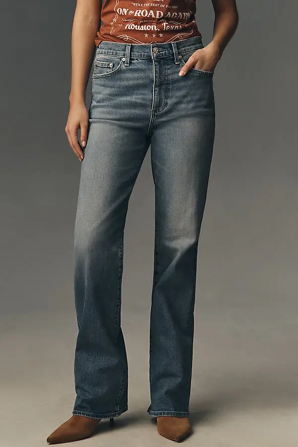 PISTOLA Evie High-rise Bootleg Jeans In Medium Wash - Illusion