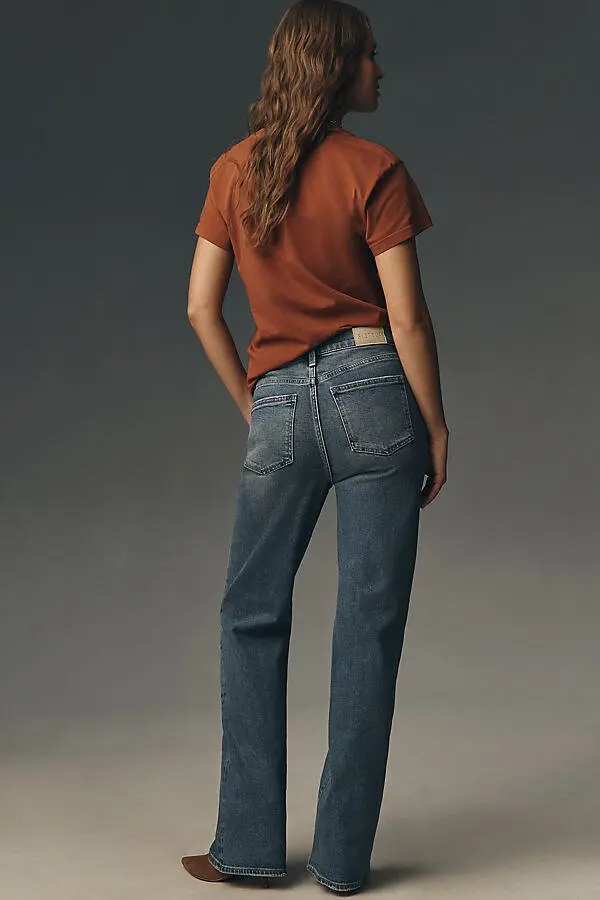 PISTOLA Evie High-rise Bootleg Jeans In Medium Wash - Illusion