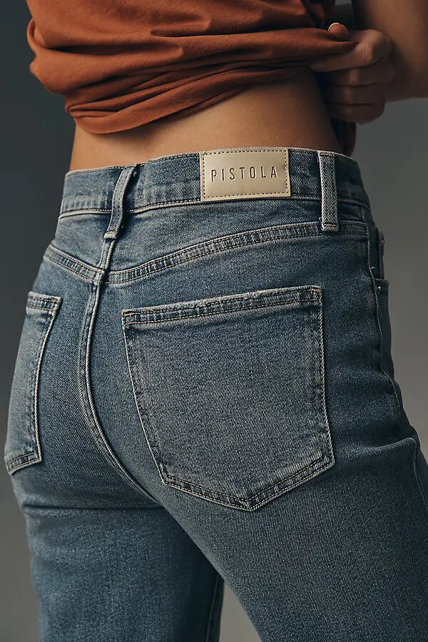 PISTOLA Evie High-rise Bootleg Jeans In Medium Wash - Illusion