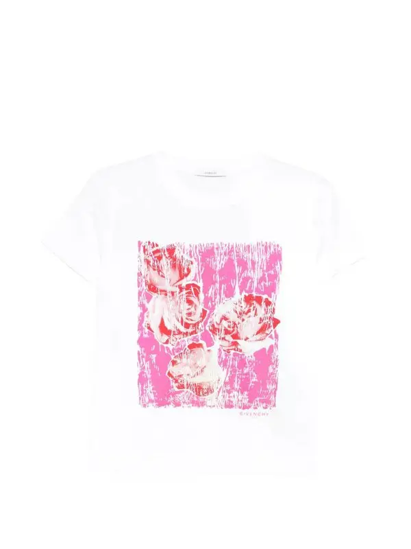 Givenchy Floral Print T-shirt - White