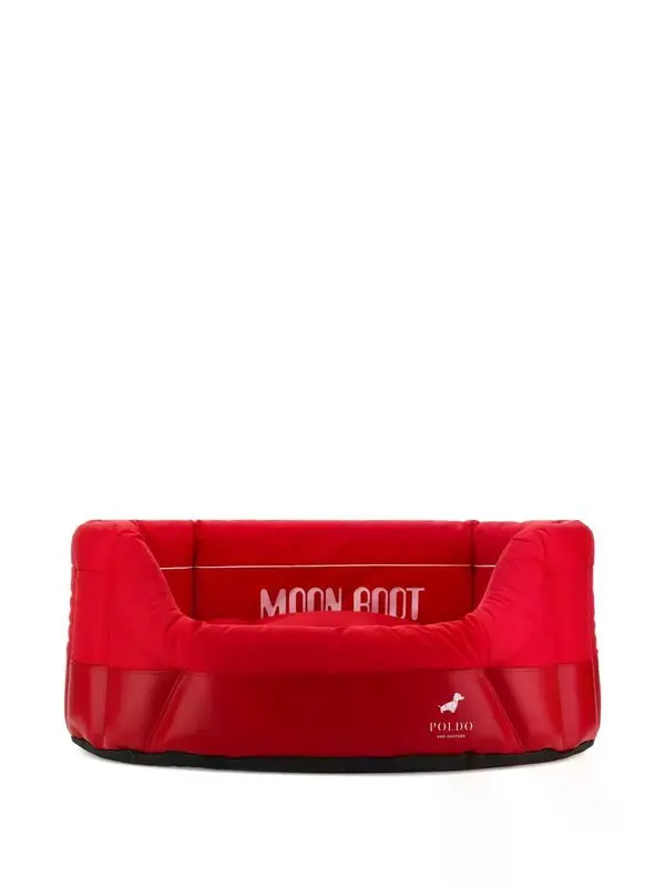 POLDO DOG COUTURE X Moon Boot Padded Dog Bed - Red