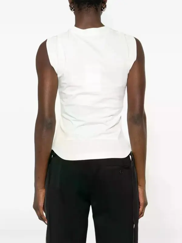 Attico Cut Out Tank Top - White