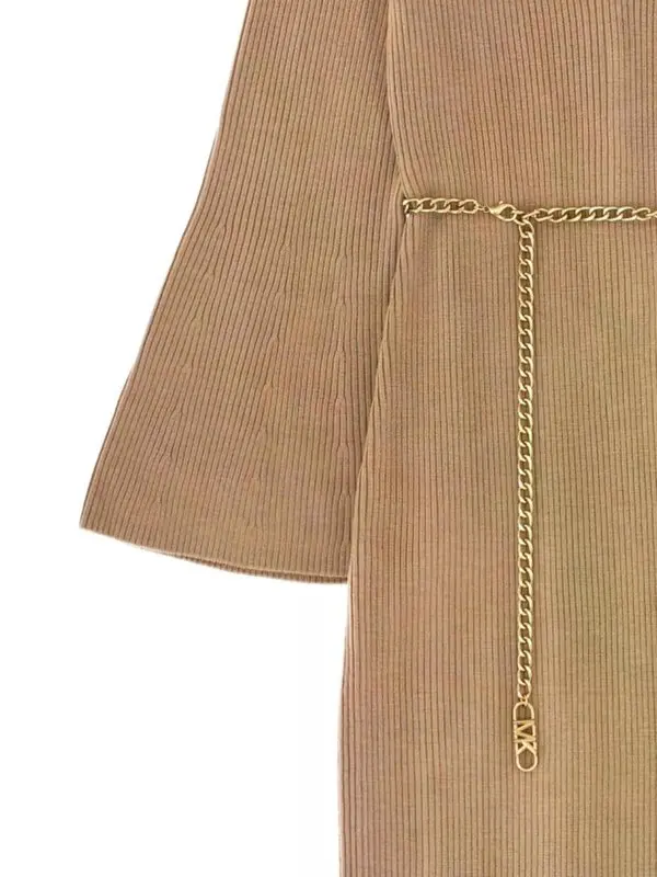 Michael Kors V-neck Maxi Dress With Chain Belt
