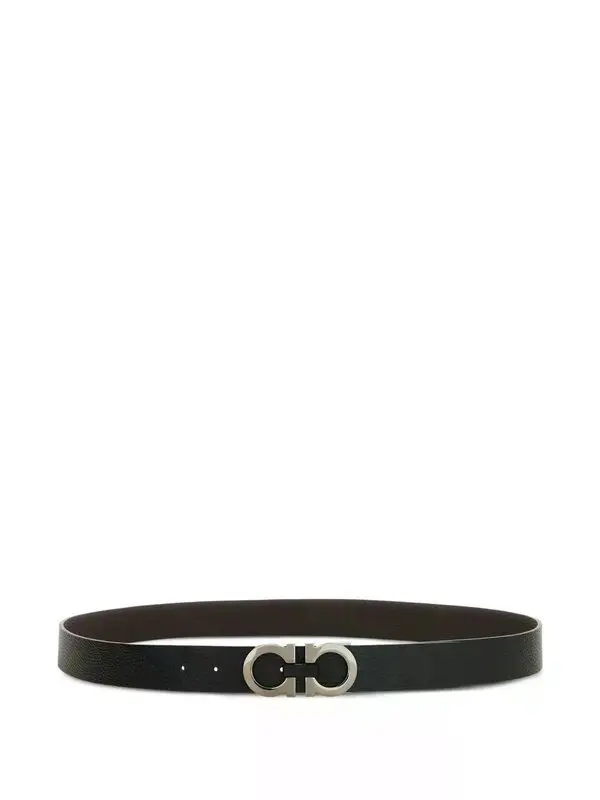 FERRAGAMO Gancini Buckle Belt - Black