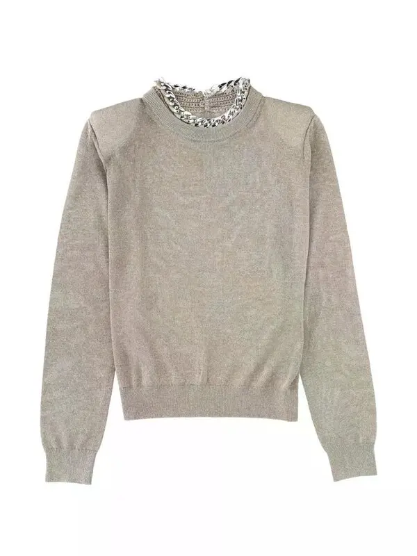 CIRCUS HOTEL Chain-detail Sweater - Grey