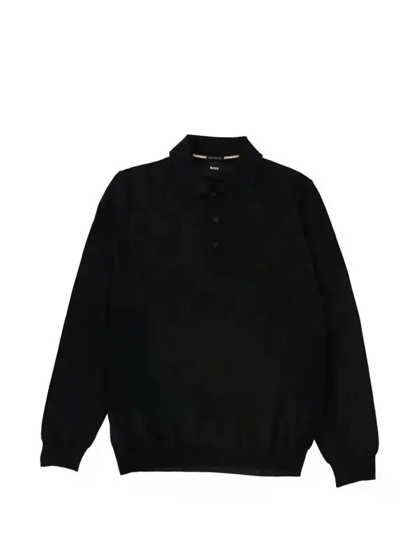 BOSS Long-sleeve Polo Shirt - Black