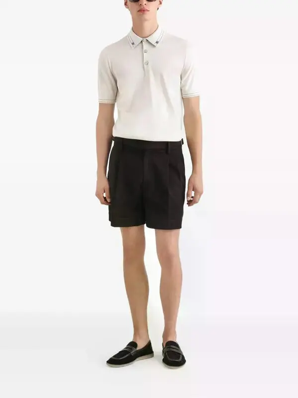 Dolce & Gabbana Logo-trim Polo Shirt - White