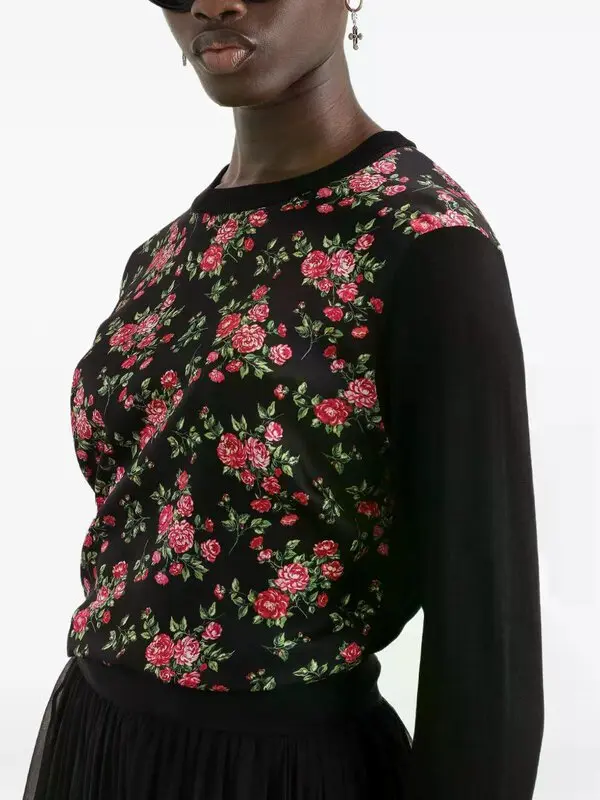 Dolce & Gabbana Floral Print Sweater