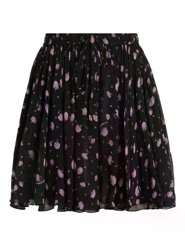 Dolce & Gabbana Floral Drawstring Mini Skirt