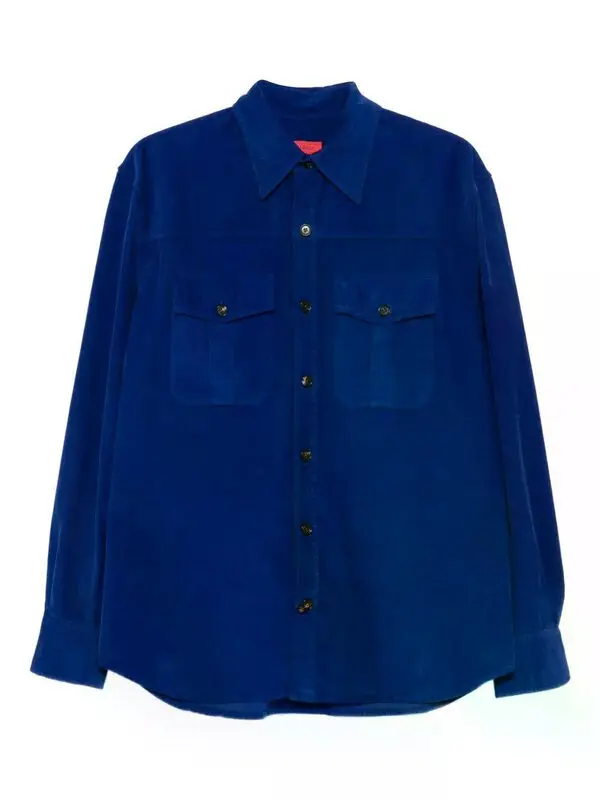 Isaia Chest-pocket Shirt - Blue