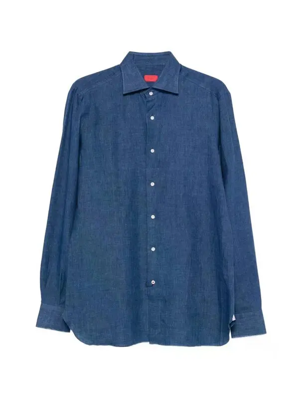 Isaia Buttoned Long-sleeve Shirt