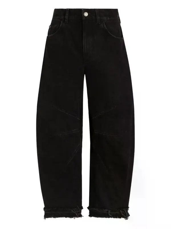 Dolce & Gabbana Frayed-hem Jeans - Black