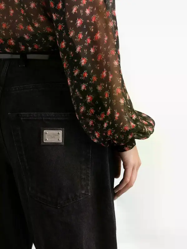Dolce & Gabbana Frayed-hem Jeans - Black