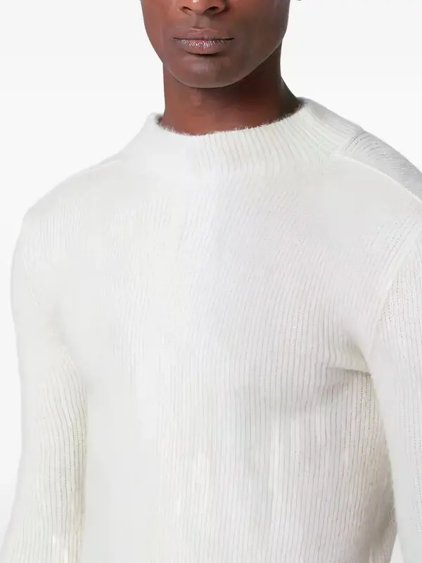 Rick Owens Ribbed Mock-neck Sweater