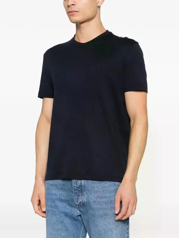 Isaia Logo-embroidered T-shirt